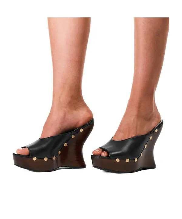 Magda Butrym Simple Wedge Heel Slippers