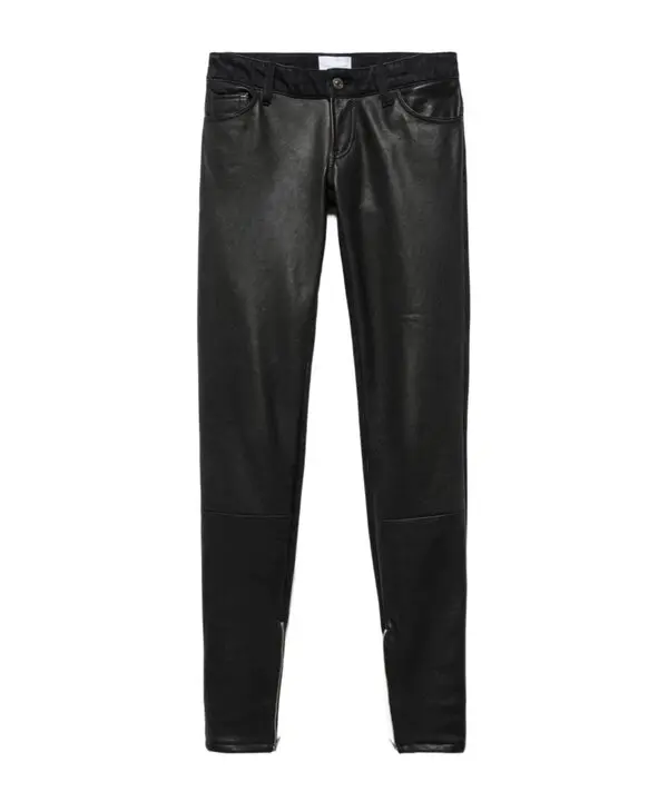 7 For All Mankind Leather-look Zip Ankle Skinny Trousers