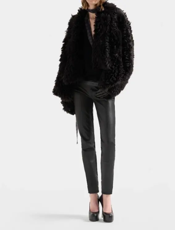 7 For All Mankind Leather-look Zip Ankle Skinny Trousers