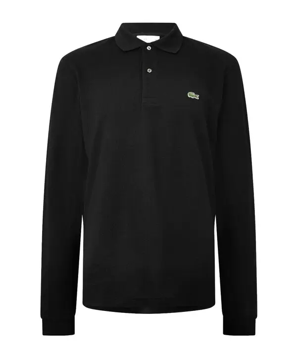Lacoste Solid Color Polo Shirt - Black