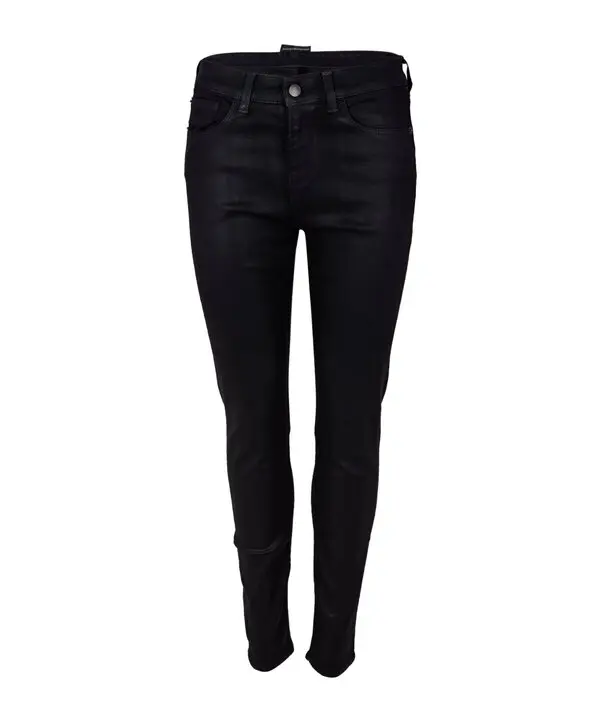 Emporio Armani Coated Skinny Jeans - Black