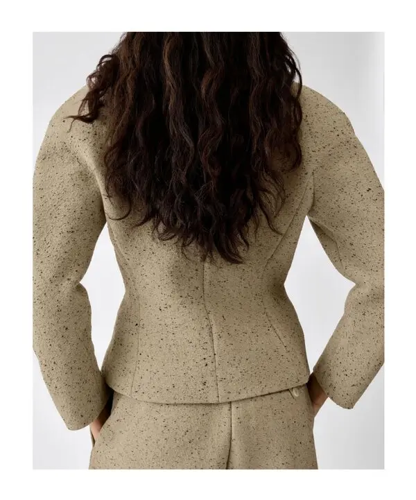 Jacquemus Mini Ovale Cropped Jacket - Light Brown