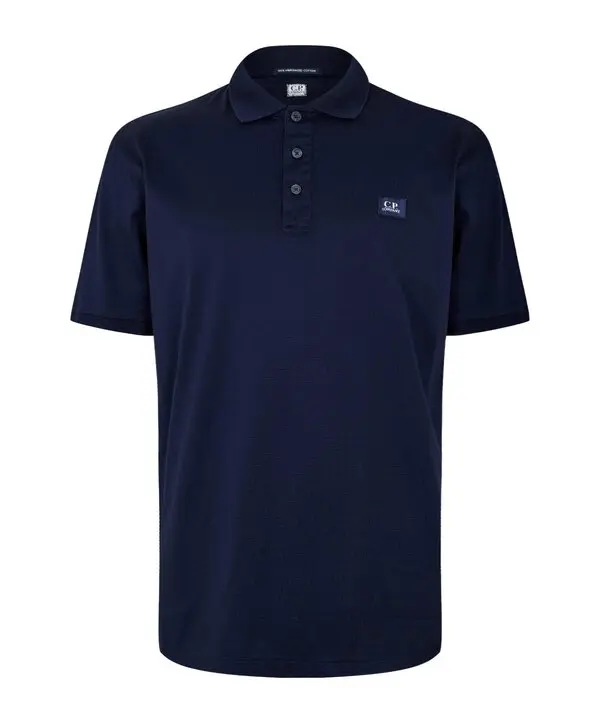 C.P. COMPANY Short Sleeve Polo Shirt - Black