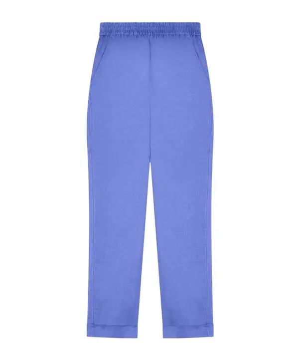 Emporio Armani Elastic-waist Casual Trousers - Blue