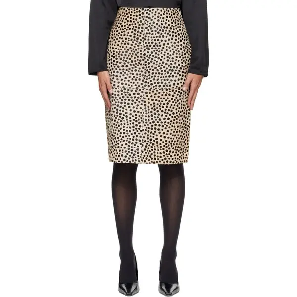 RÓHE Animal Print Pencil Skirt