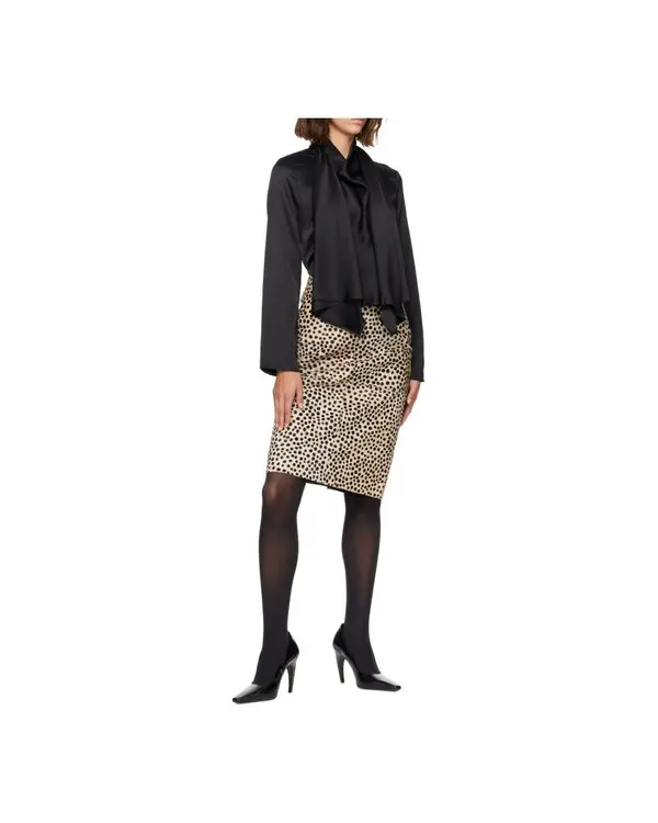 RÓHE Animal Print Pencil Skirt