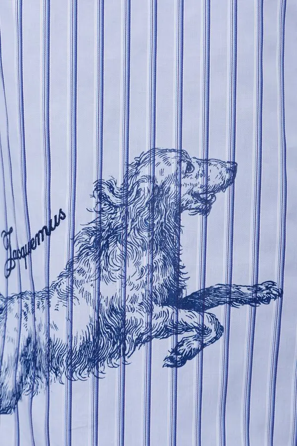 Jacquemus Dog-print Striped Shirt