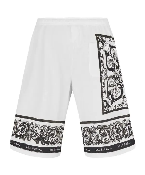 Dolce & Gabbana Vintage Floral Print Drawstring Shorts