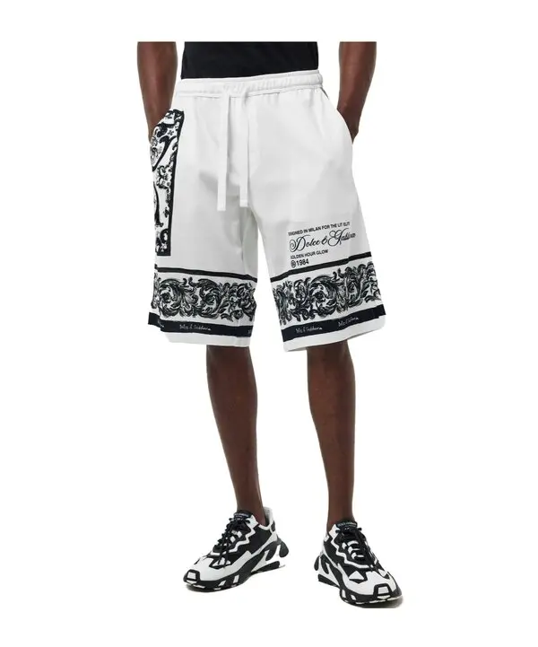 Dolce & Gabbana Vintage Floral Print Drawstring Shorts