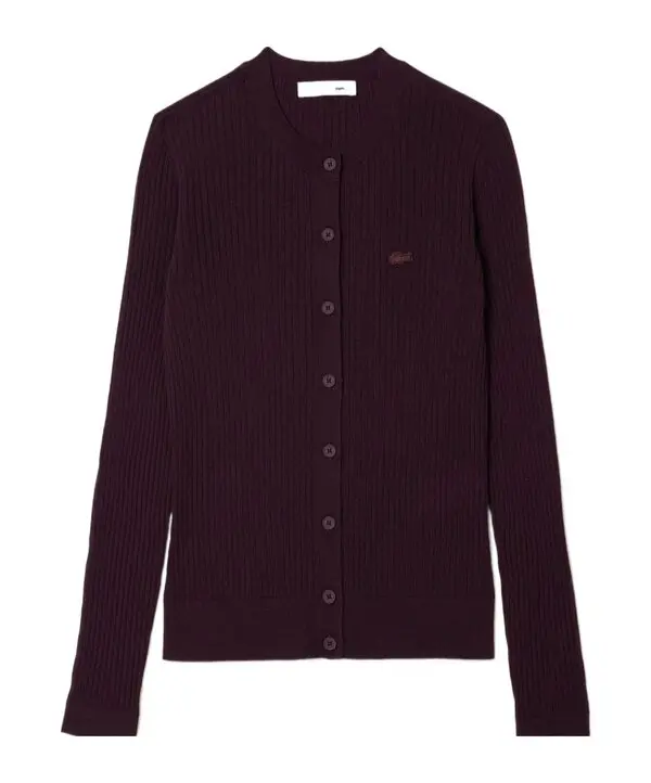 Lacoste Crewneck Knit Cardigan