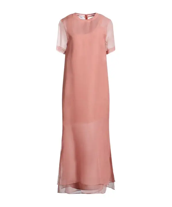 Brunello Cucinelli Short Sleeve Organza Dress