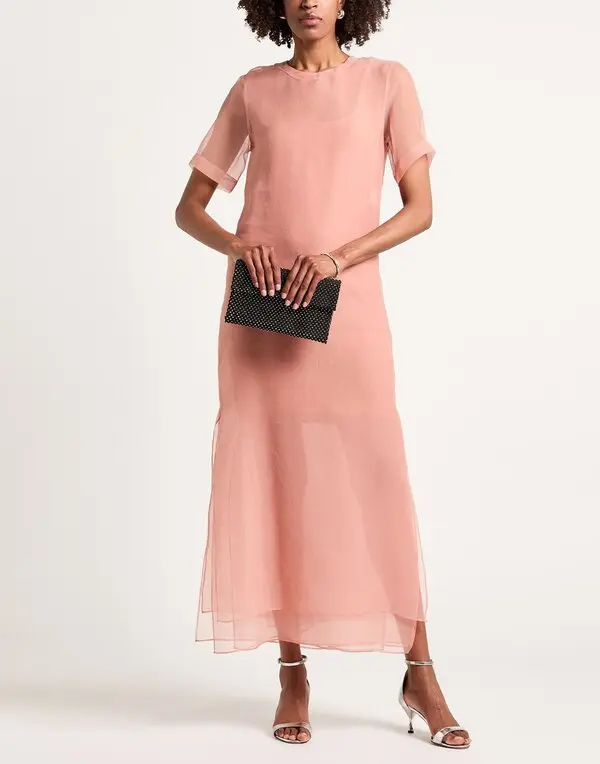 Brunello Cucinelli Short Sleeve Organza Dress