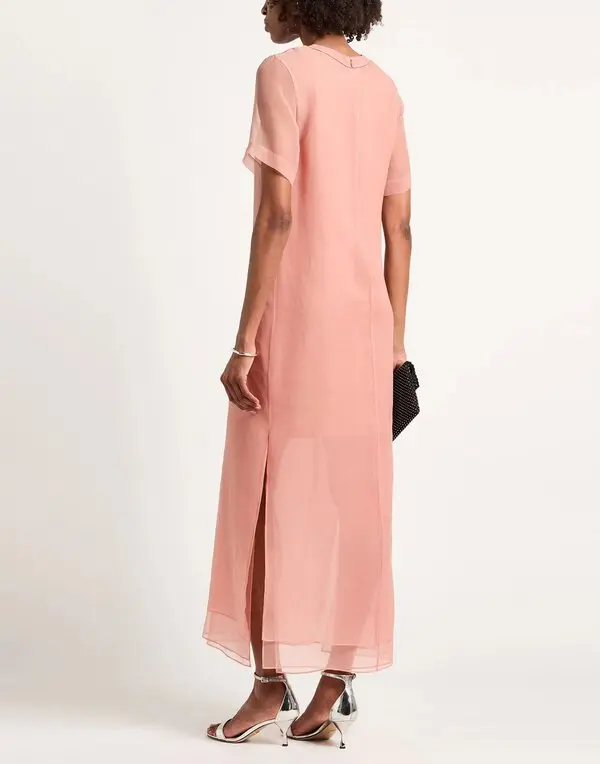 Brunello Cucinelli Short Sleeve Organza Dress