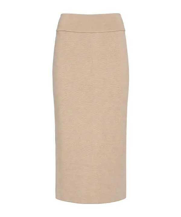 Jacquemus Knitted Mid-length Bodycon Skirt - Sand-colored