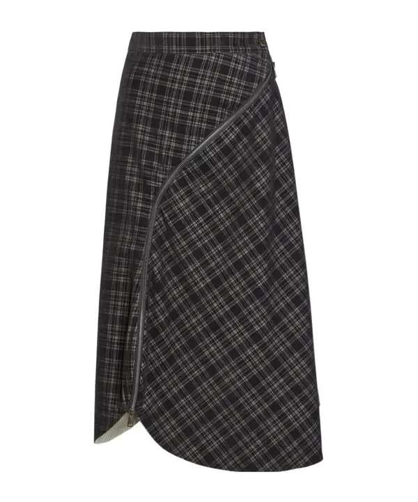 VIVIENNE WESTWOOD Plaid Midi Skirt - Graphite