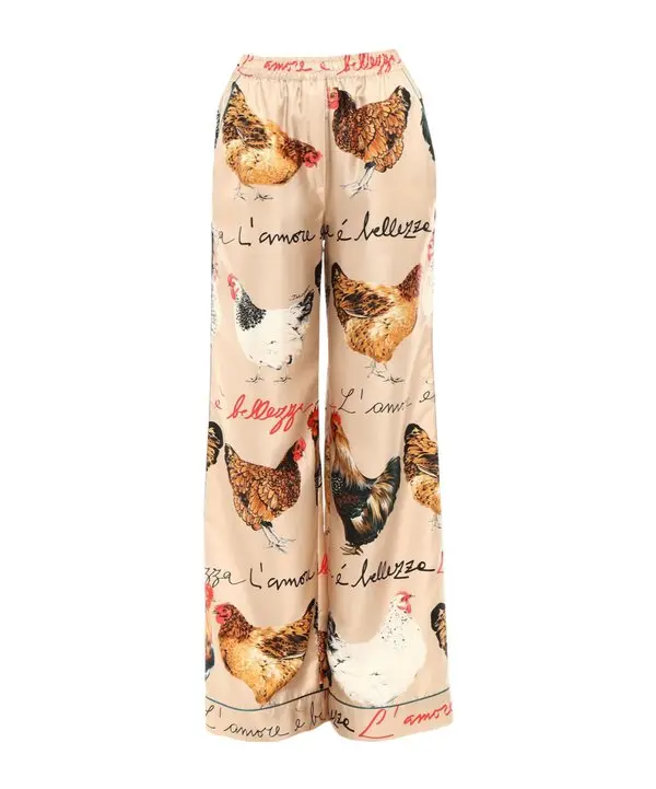 Dolce & Gabbana Colorful Printed Casual Pants - Beige