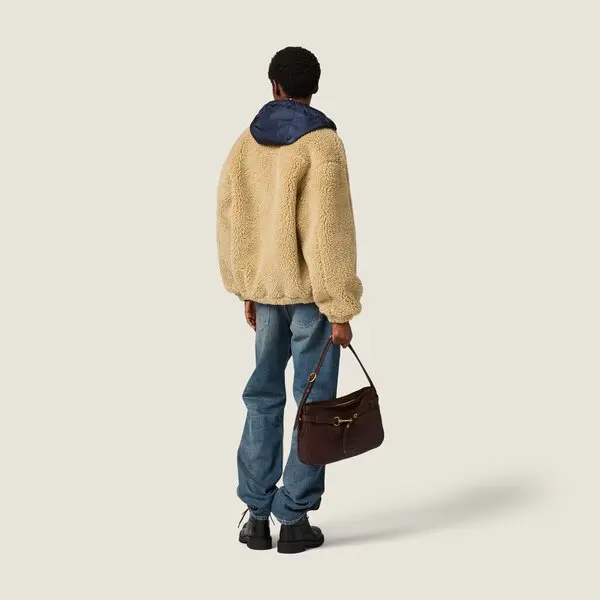 Miu Miu Fleece Hooded Blouson Jacket