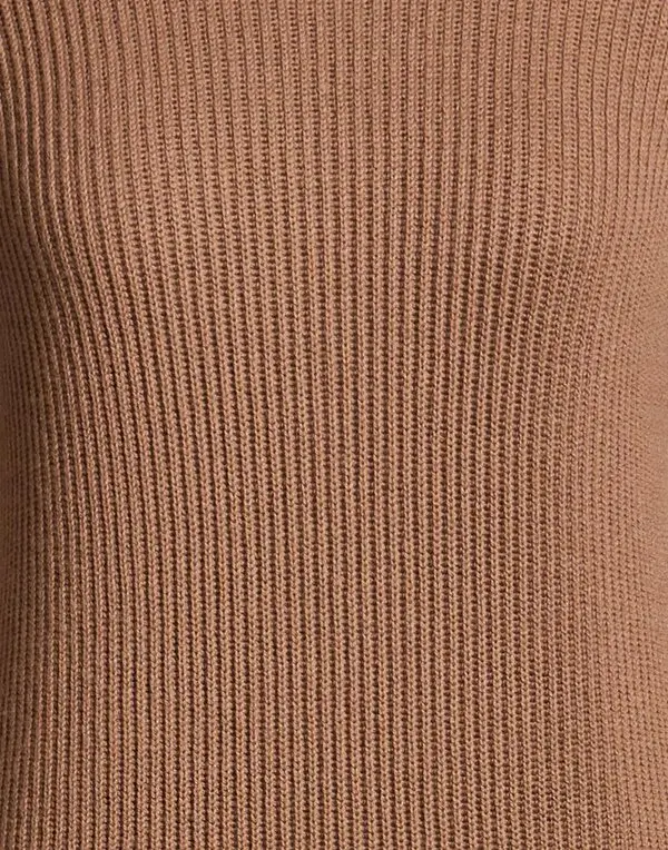 Max Mara Solid-color Turtleneck Long-sleeve Knit Dress