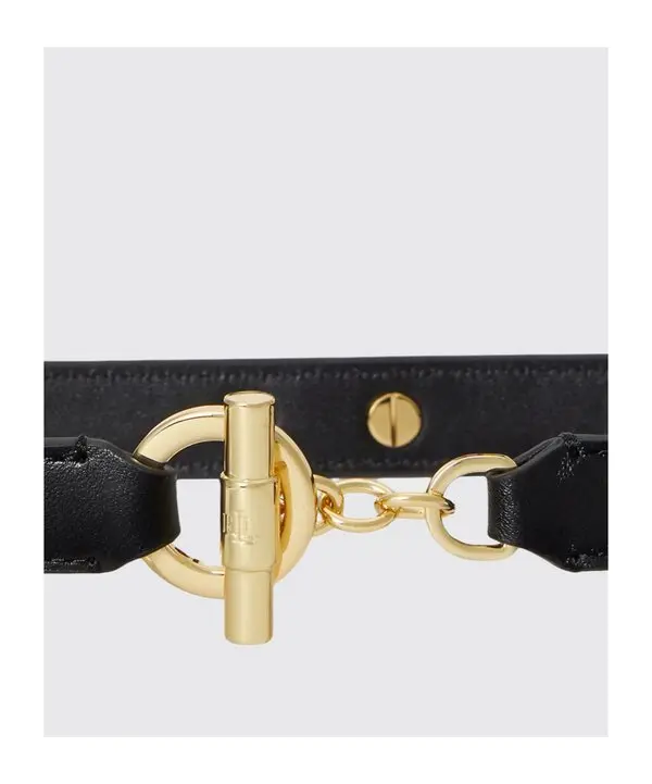 Ralph Lauren Skinny Leather Belt With T-shaped Buckle