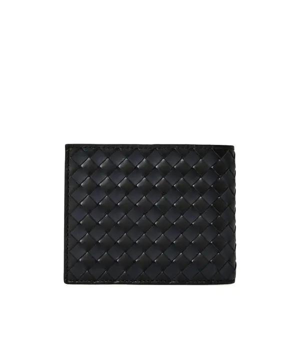 Bottega Veneta Short Bifold Wallet - Black