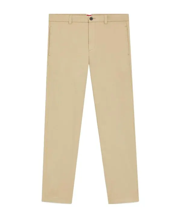 Hugo Boss Tailored Stretch Cotton Trousers - No