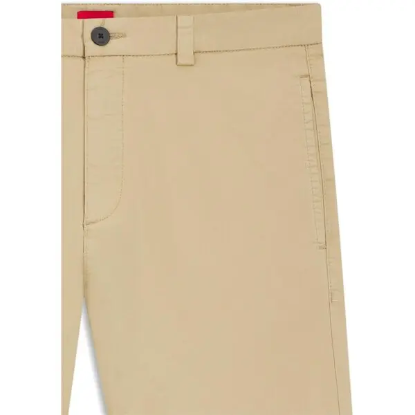 Hugo Boss Tailored Stretch Cotton Trousers - No