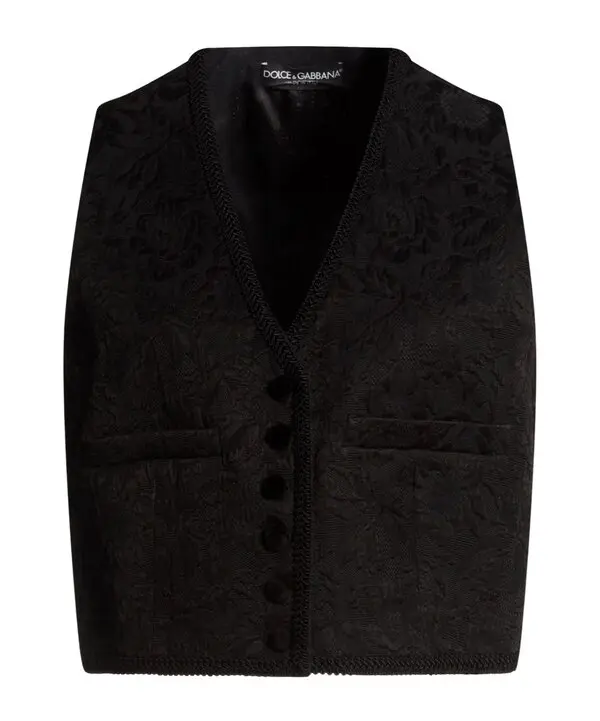 Dolce & Gabbana Solid-colored Jacquard Satin Top