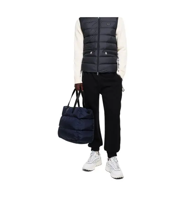 Moncler Quilted Nylon Tote Bag With Logo