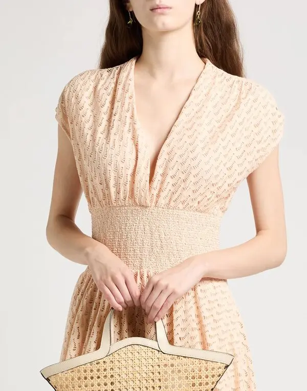 Tory Burch Solid Color Short Sleeve Dress
