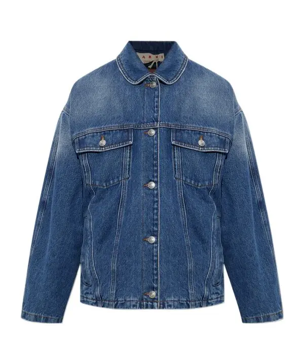 Marni Long Sleeve Denim Trucker Jacket