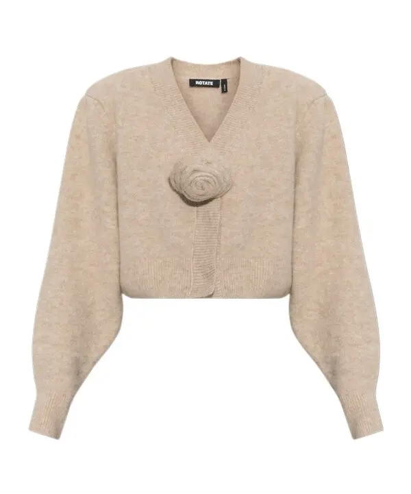 ROTATE BY BIRGER CHRISTENSEN Knit Flower Cardigan