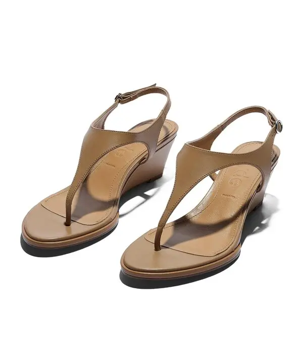 AeydĒ Solid Color Wedge Heeled Sandals