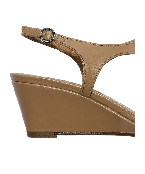AeydĒ Solid Color Wedge Heeled Sandals