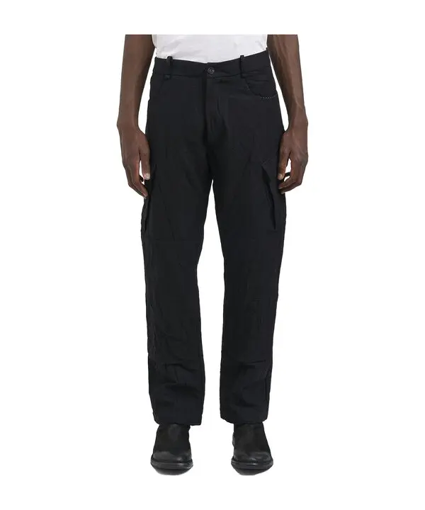 Masnada Casual Trousers With Belt Loops - Black