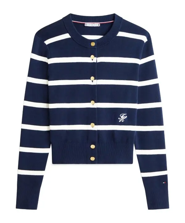 Tommy Hilfiger Striped Button-front Cardigan