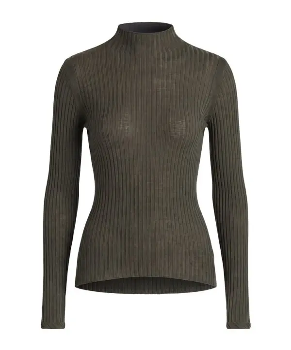 Patrizia Pepe Ribbed Long-sleeve Sweater