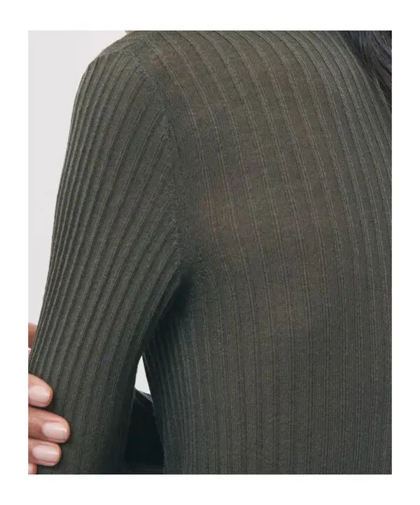 Patrizia Pepe Ribbed Long-sleeve Sweater