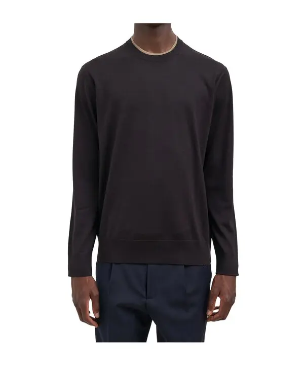 PAOLO PECORA Long-sleeve Knit Top - Black
