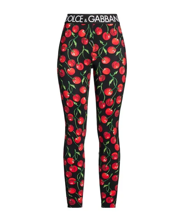 Dolce & Gabbana Multi-colored Stretch Pants - Black