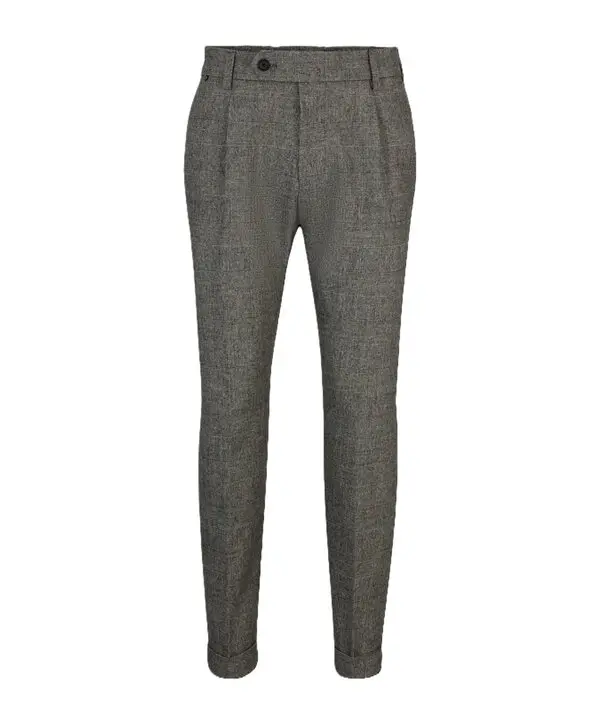 Hugo Boss Plaid Tailored Trousers