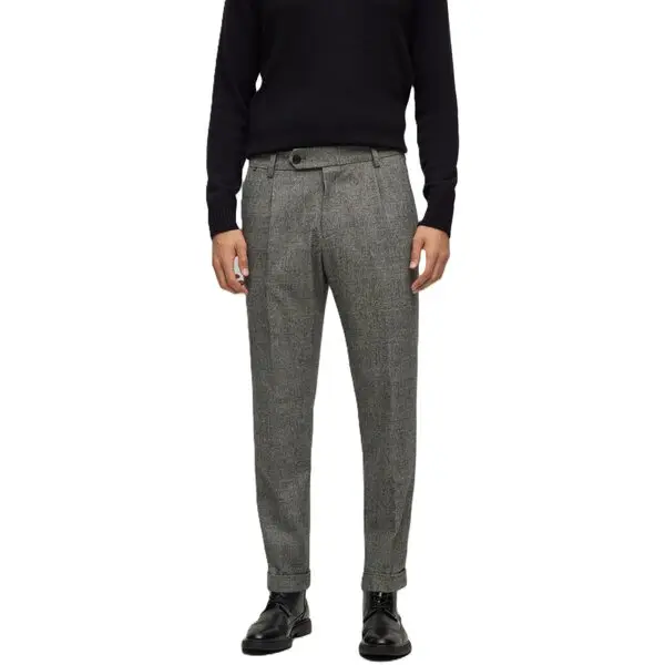 Hugo Boss Plaid Tailored Trousers