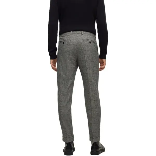 Hugo Boss Plaid Tailored Trousers