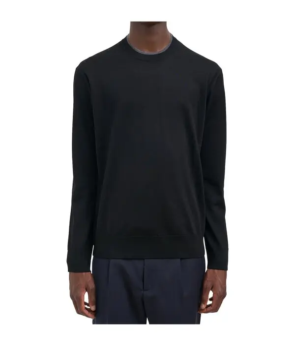 PAOLO PECORA Long-sleeved Sweater - Black