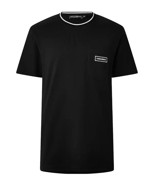 Dolce & Gabbana Solid Color T-shirt - Black