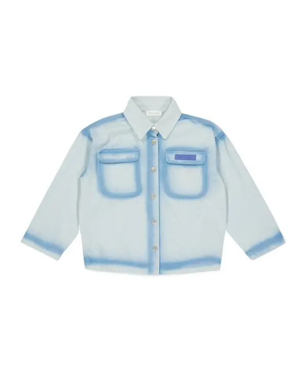 Palm Angels Gradient Lapel Longsleeve Jacket - Blue