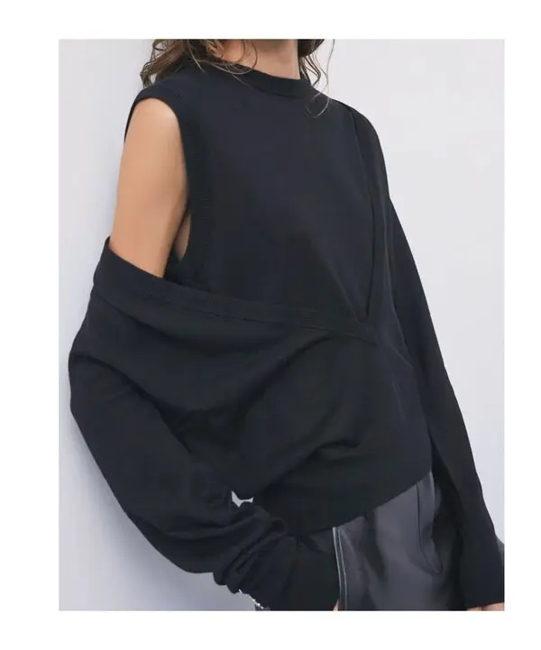Patrizia Pepe Crew-neck Long-sleeve Knit Top