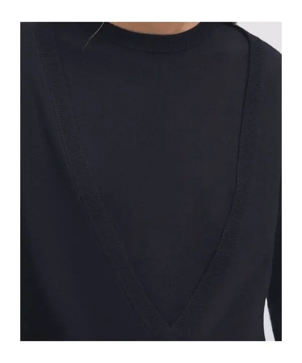 Patrizia Pepe Crew-neck Long-sleeve Knit Top