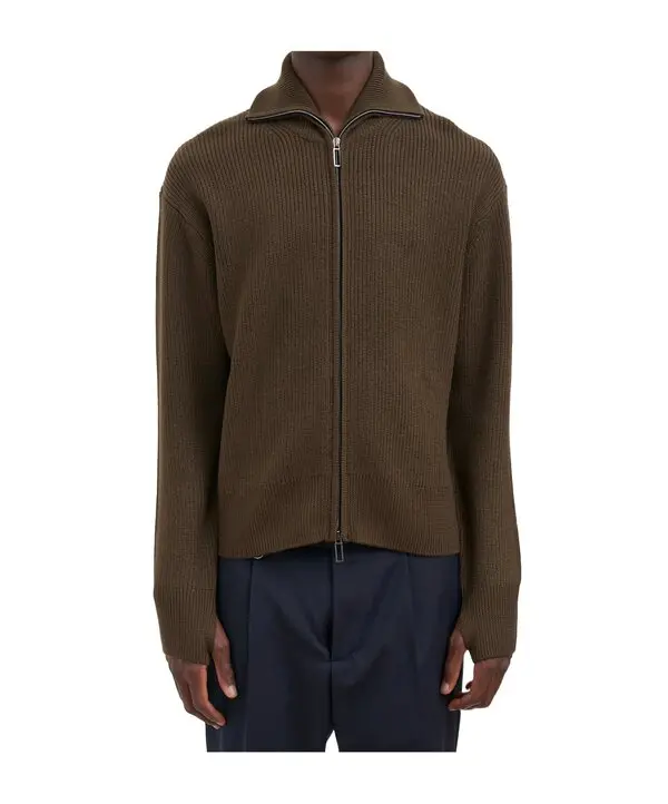 PAOLO PECORA Long-sleeve Cardigan - Green