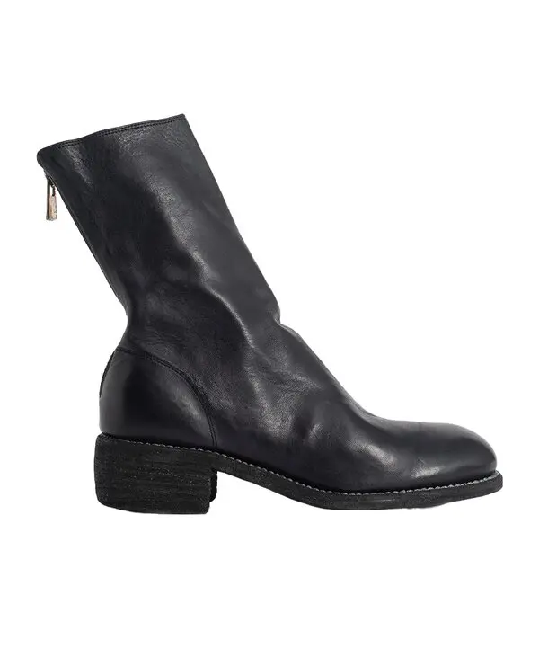 Guidi Zip-up Leather Boots - Black