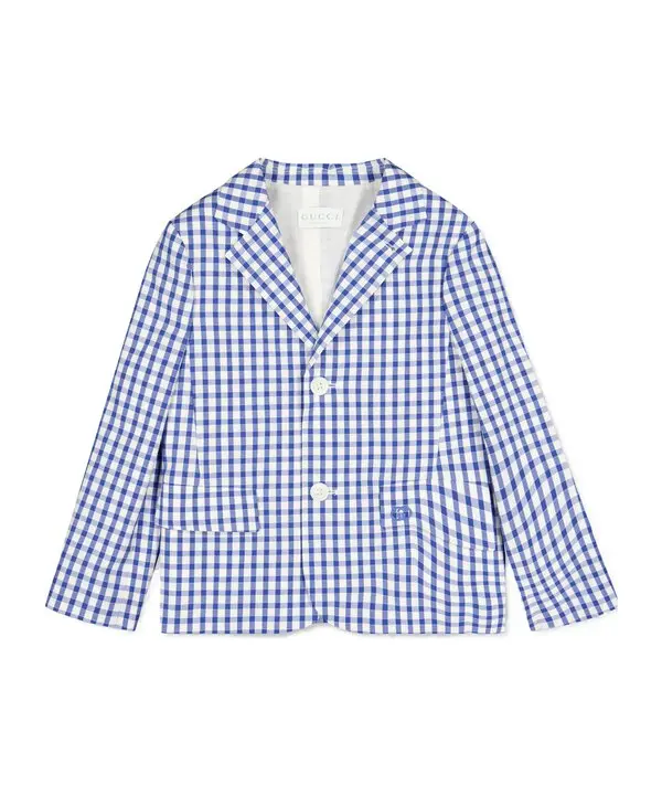 Gucci Gingham Lightweight Blazer